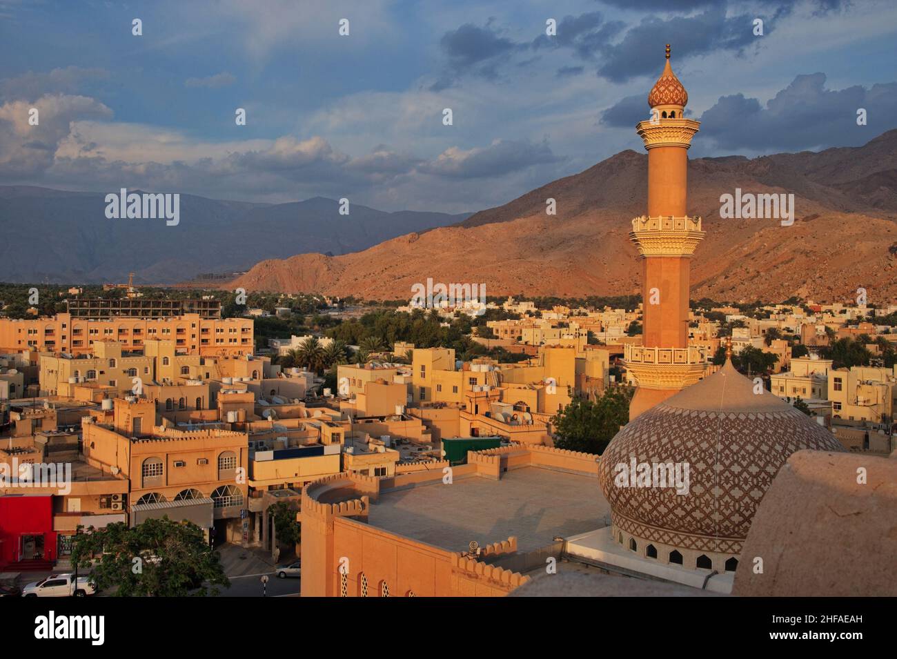 Scenic view of Nizwa in Oman from Nizwa Fort Stock Photo - Alamy