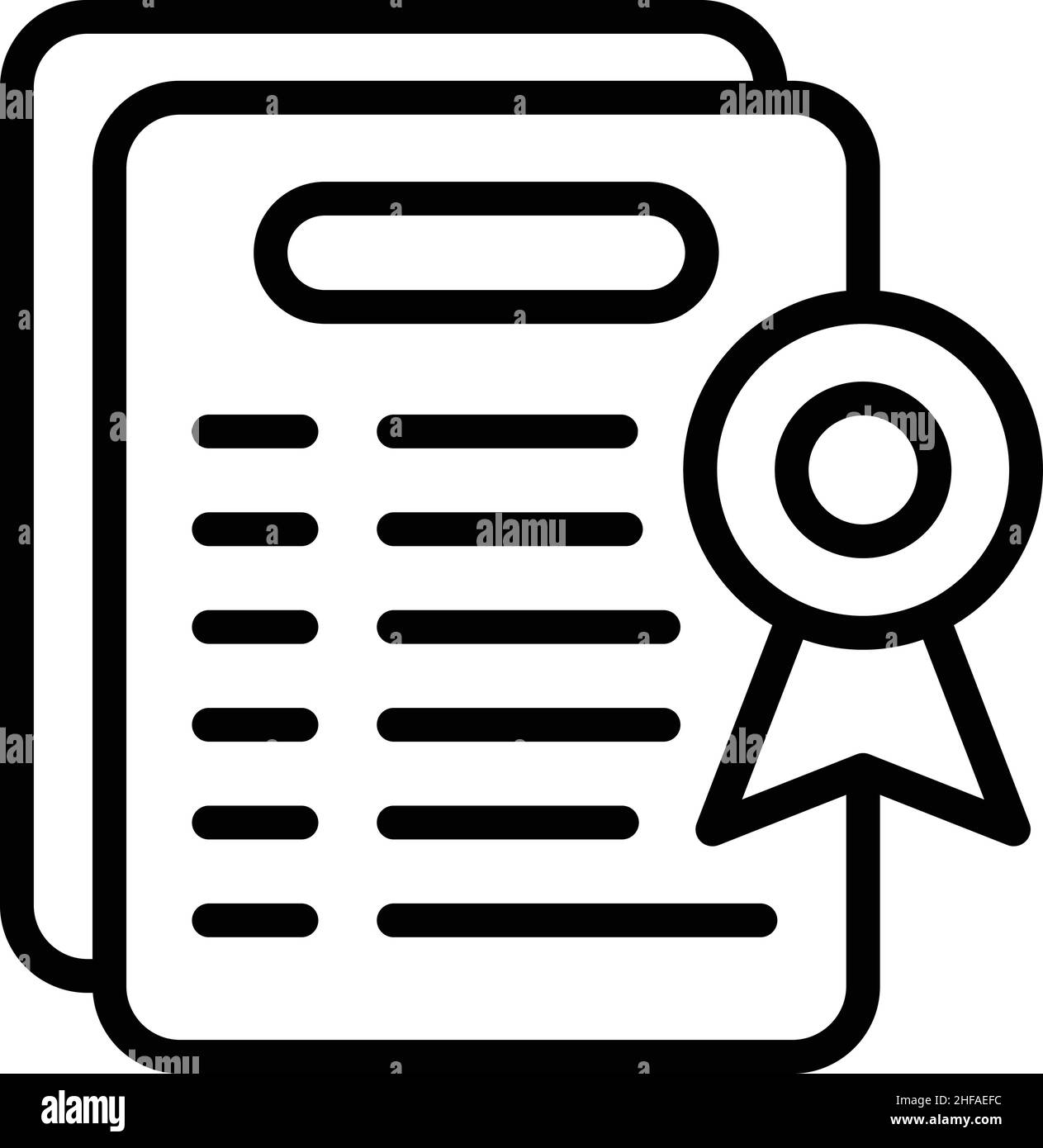 Graduation diploma icon outline vector. Study office. College school ...