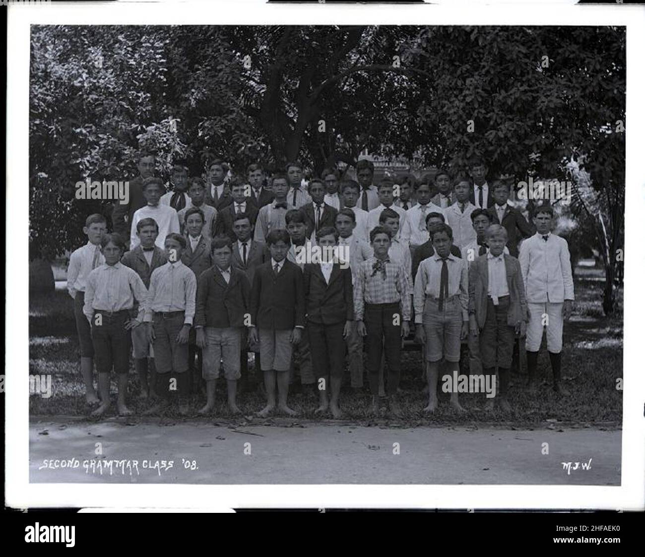 Second Grammar Class, Saint Louis College, 1908, (a Stock Photo - Alamy