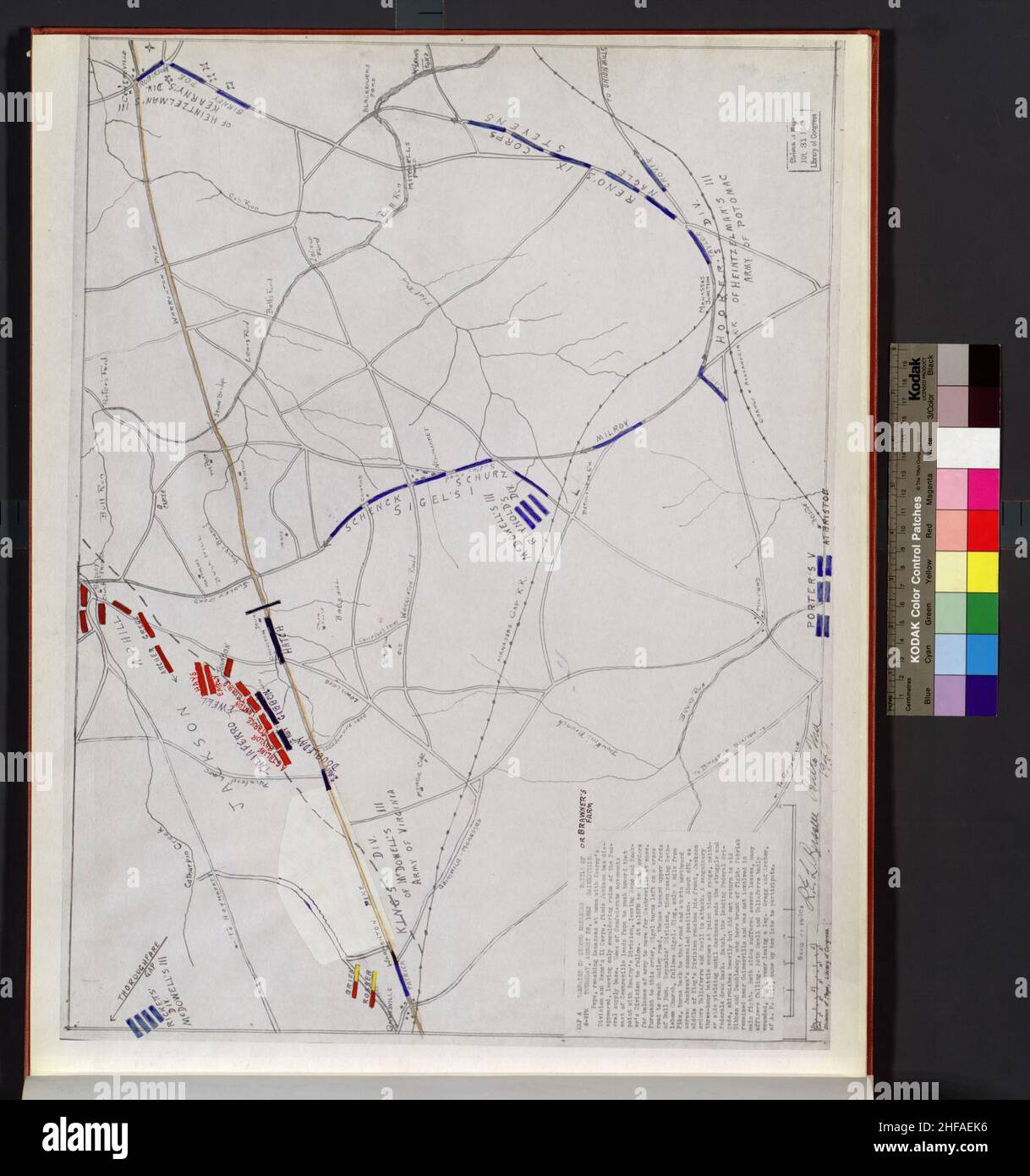 Second Manassas Campaign - a series of 21 pen and ink maps showing ...