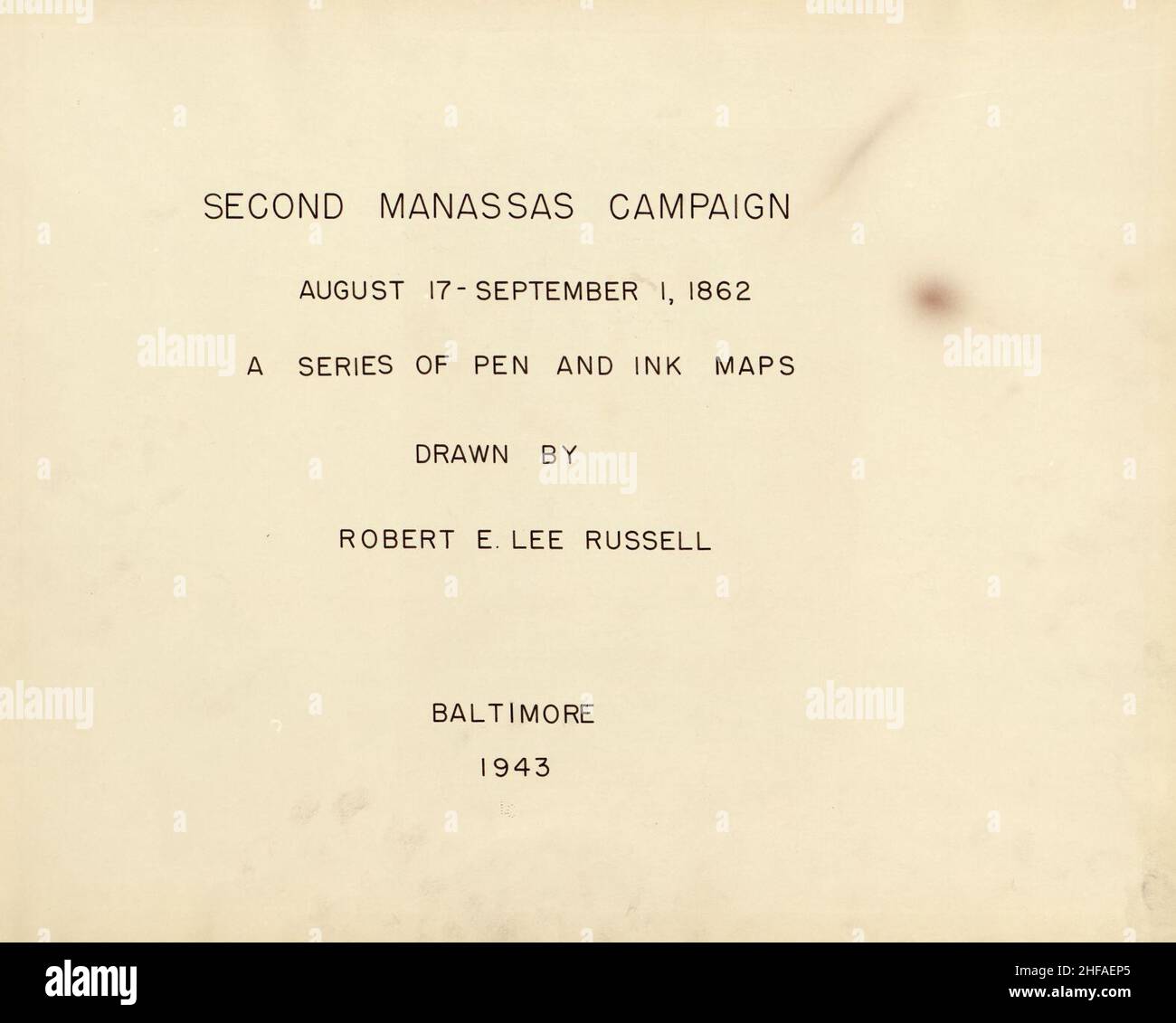 Second Manassas Campaign, August 17 - September 1, 1862 Stock Photo - Alamy