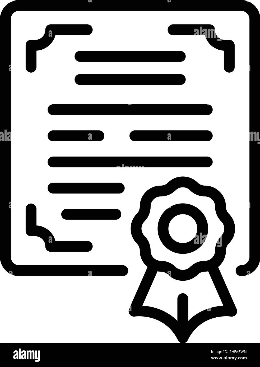 Diploma college icon outline vector. Science book. Office library Stock ...