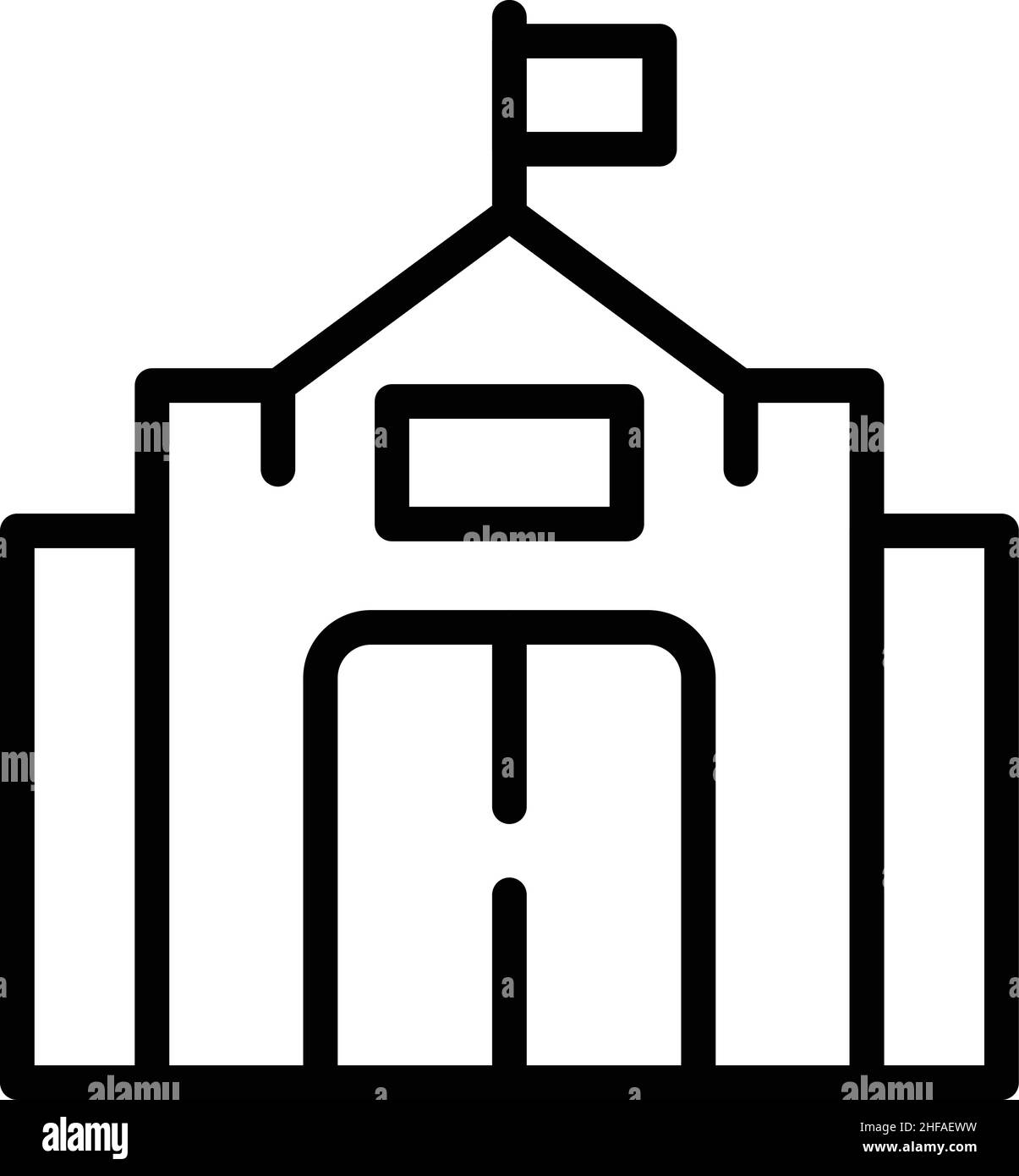 University icon outline vector. Office study. Lecture social Stock ...