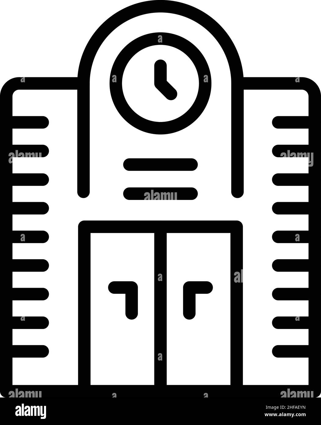 College icon outline vector. Education building. Study office Stock ...