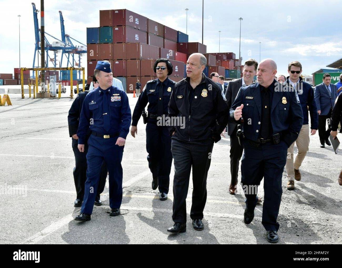 Secretary Johnson Visits CBP USCG Employees at Port of Baltimore ...