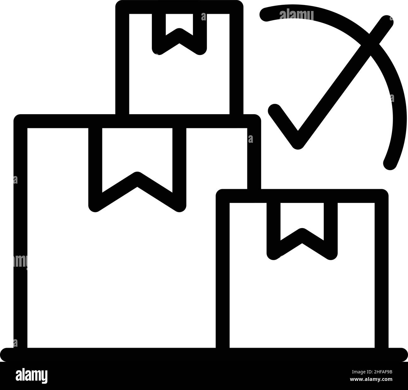 Parcel order icon outline vector. Fill form. Delivery report Stock ...