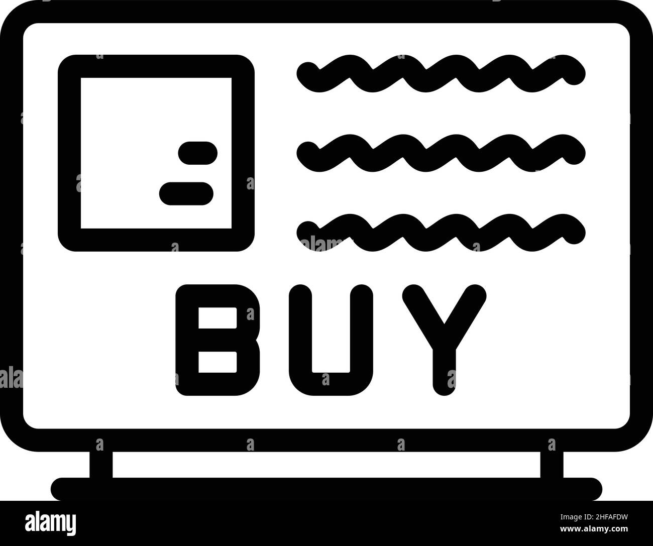 Buy Order Icon Outline Vector Data Summary Report Form Stock Vector