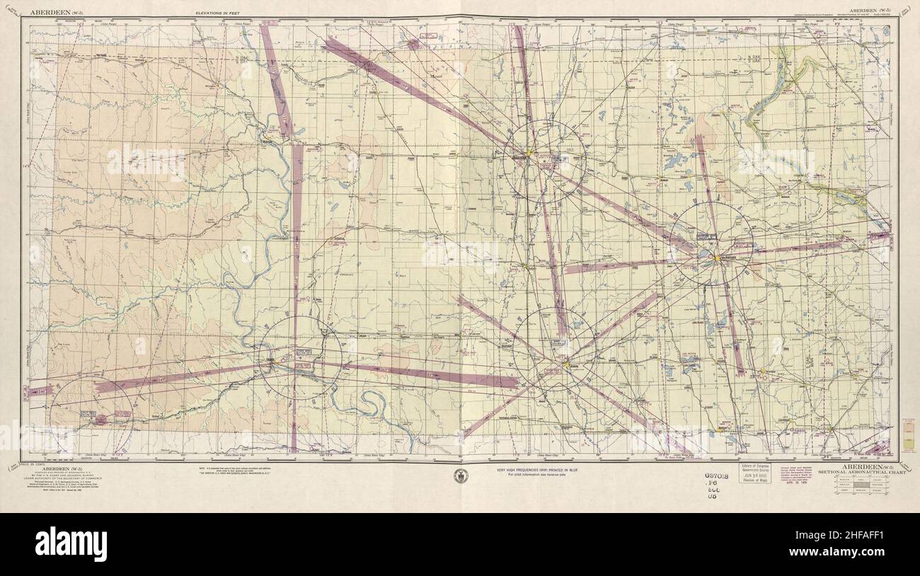 Sectional aeronautical charts - (United States Stock Photo - Alamy