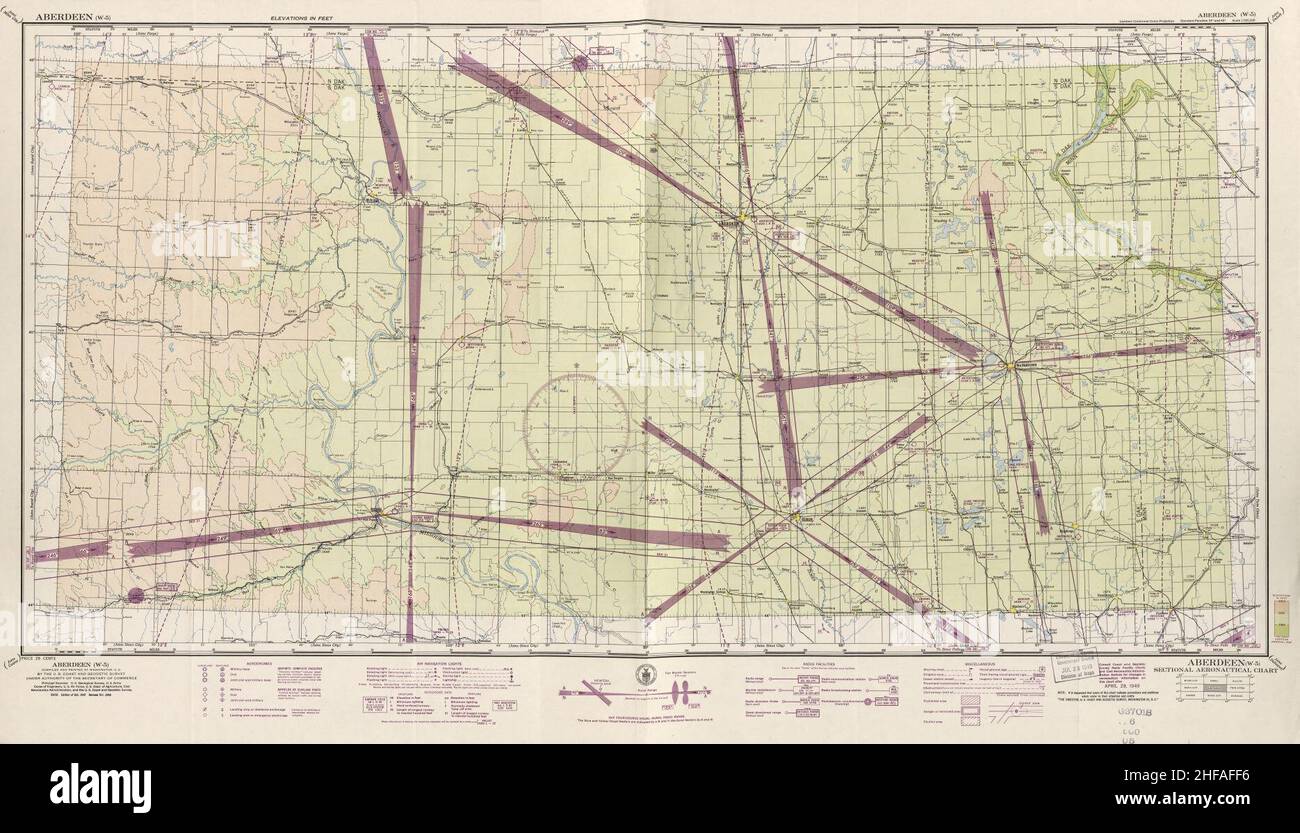 Sectional aeronautical charts - (United States Stock Photo - Alamy