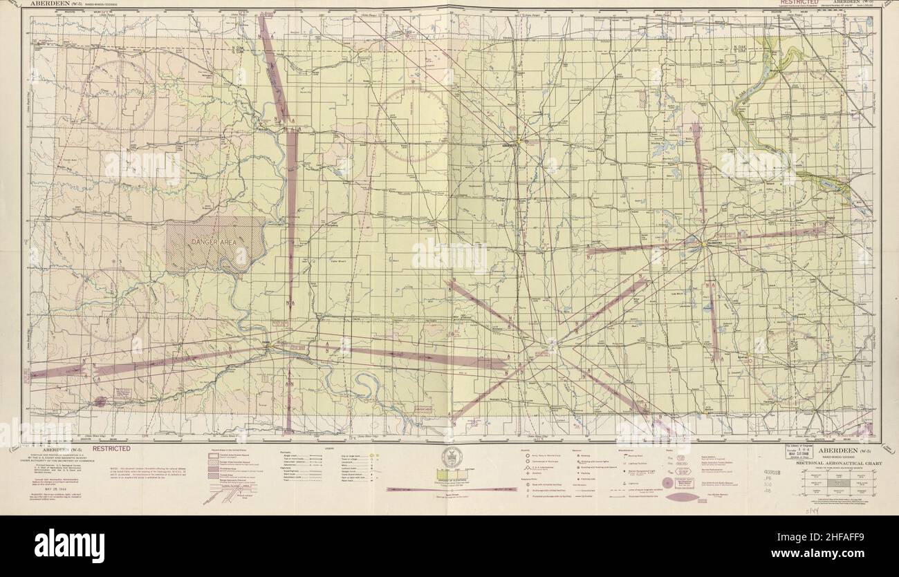Sectional aeronautical charts - (United States Stock Photo - Alamy