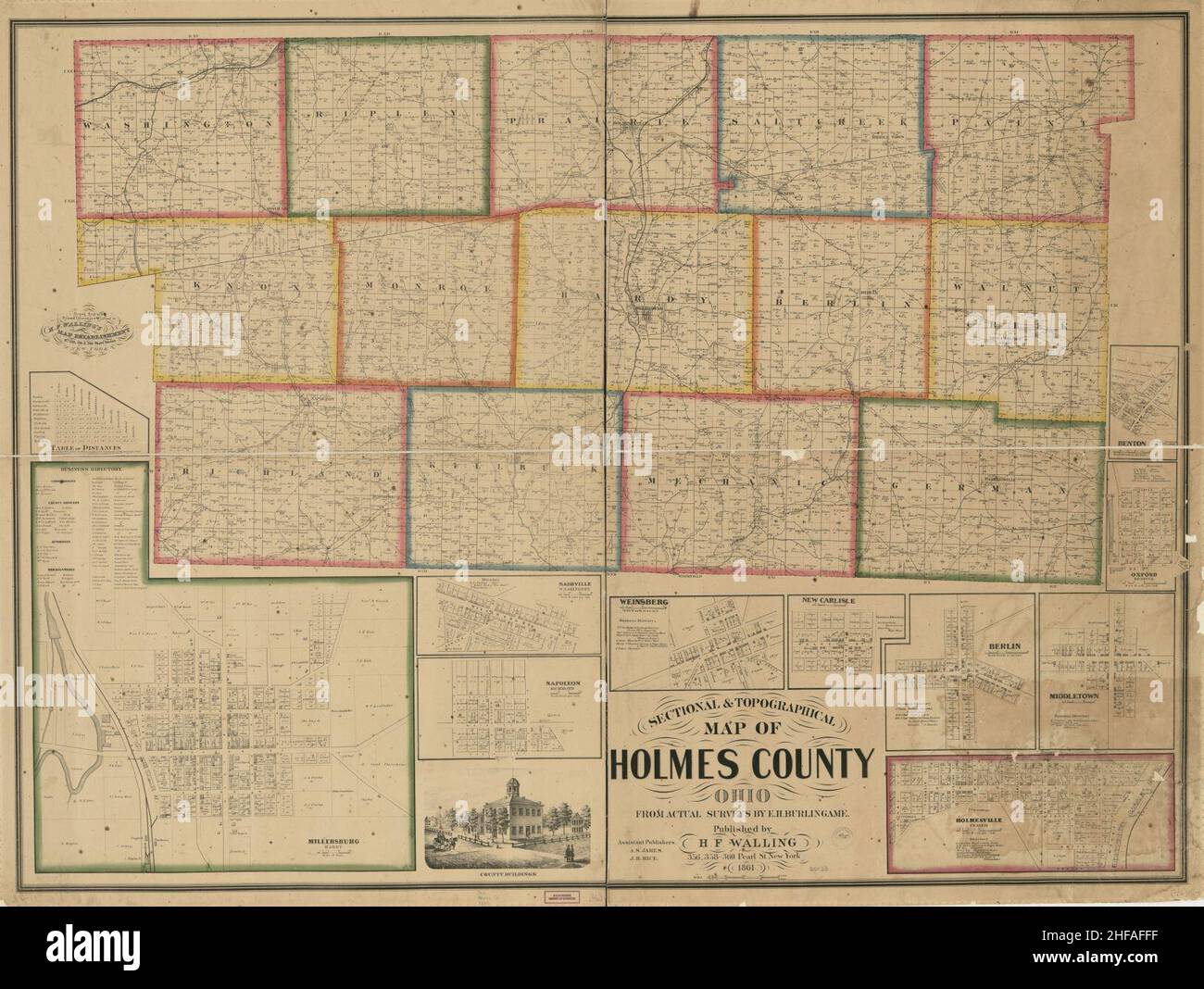 Holmes ohio map hi-res stock photography and images - Alamy