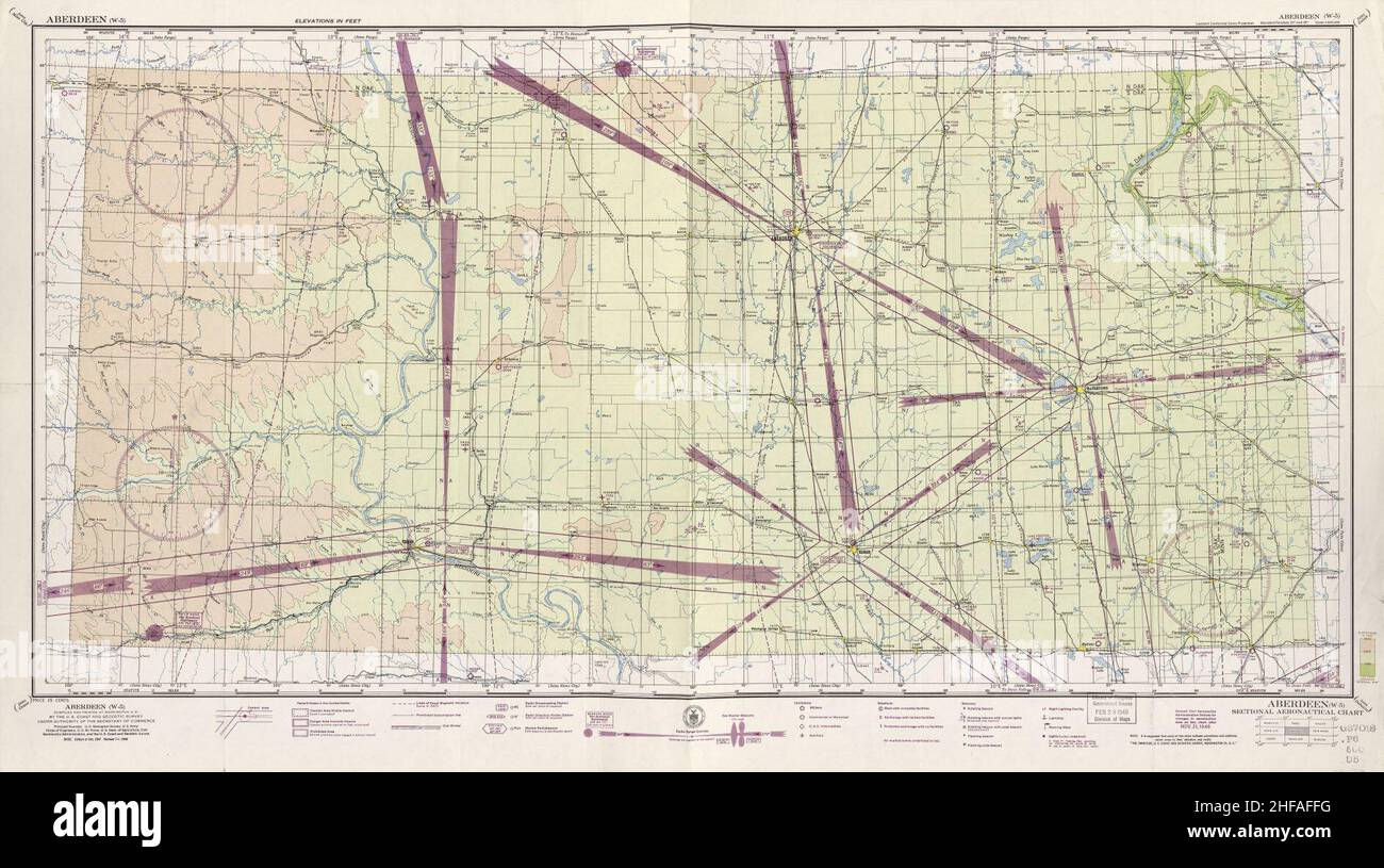 Sectional aeronautical charts - (United States Stock Photo - Alamy
