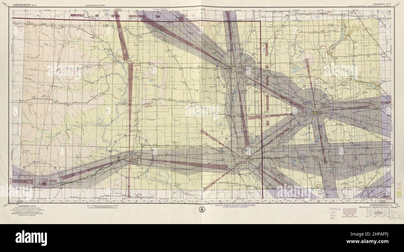 Sectional aeronautical charts - (United States Stock Photo - Alamy