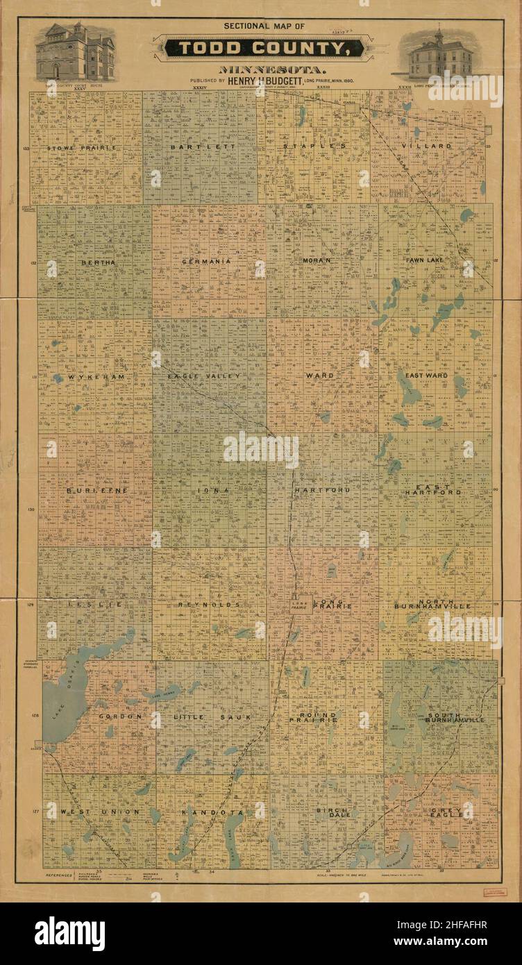 Todd county map hi-res stock photography and images - Alamy