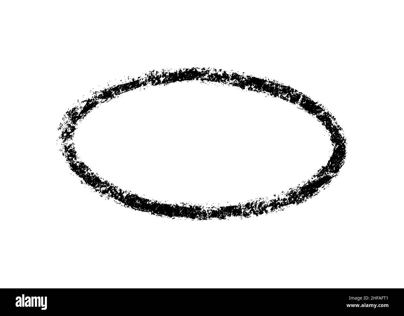Ink oval frame. Grunge empty black box. Ellipse border. Rubber stamp ...