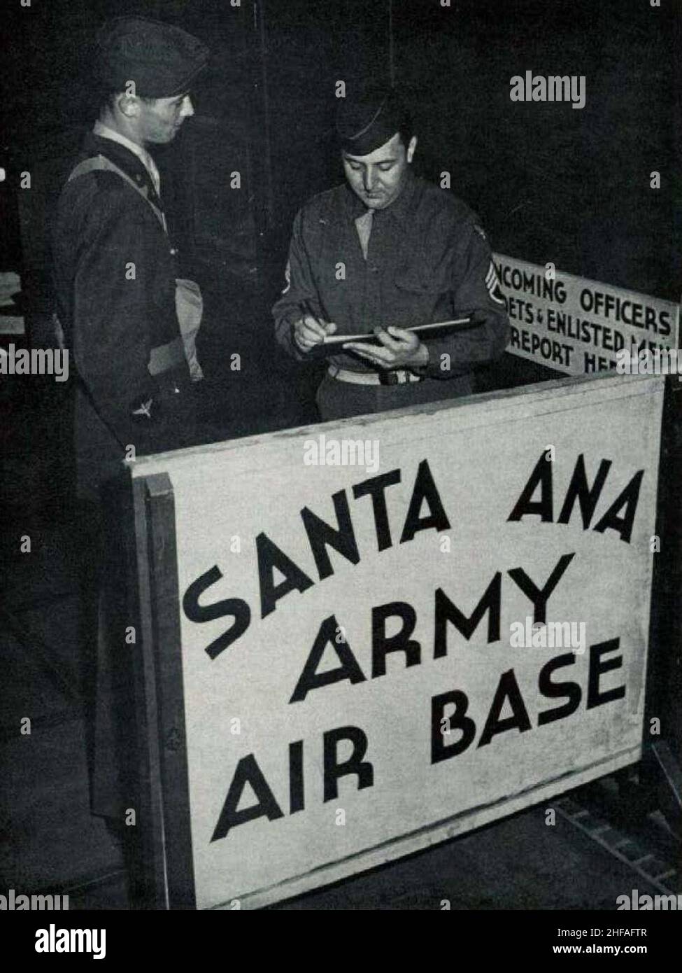 Security control point - Santa Ana Army Air Base California 1943 ...