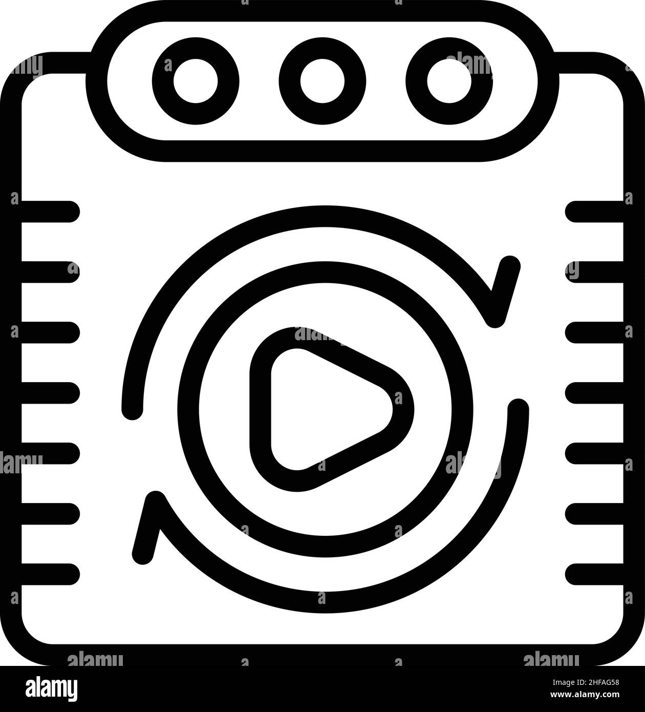 Screen play icon outline vector. Game machine. Live data Stock Vector ...