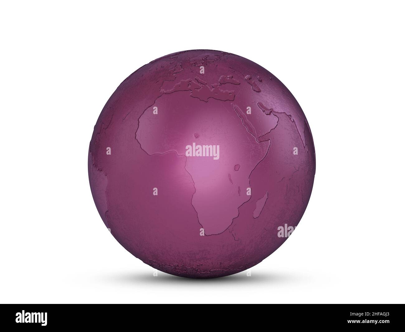 Glass world globe on a white background. 3d illustration Stock Photo ...