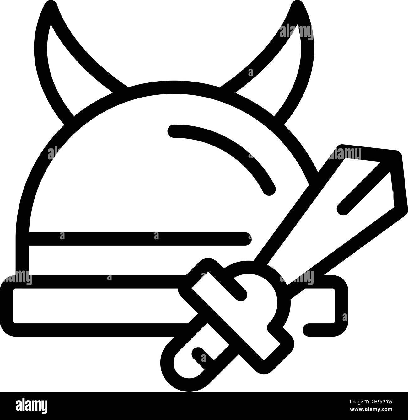 Warrior helmet icon outline vector. Game machine. Menu screen Stock ...
