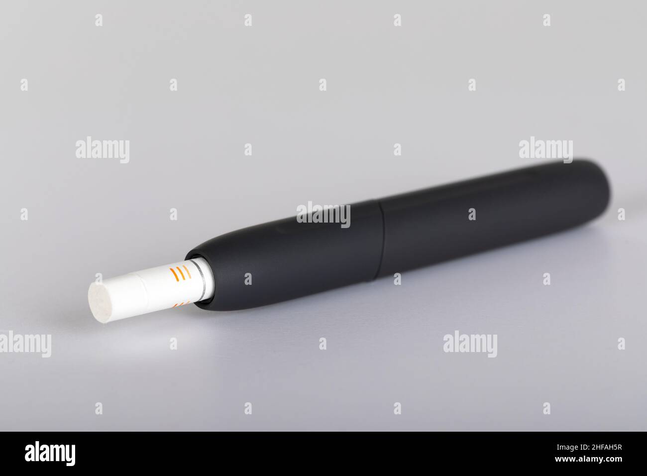 Picture of an electronic tobacco smoking system on white background ...