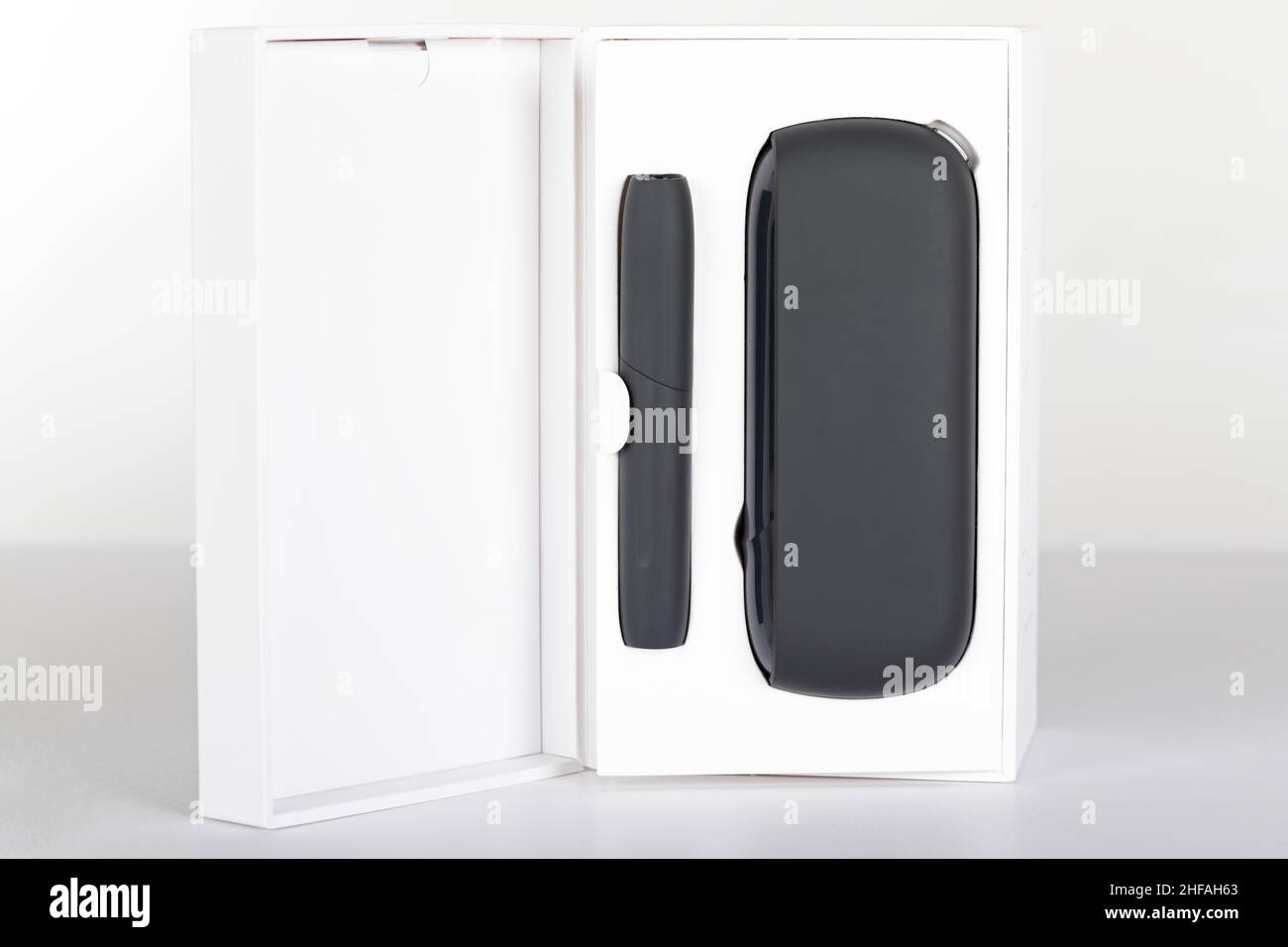 Picture of an electronic tobacco smoking system on white background ...