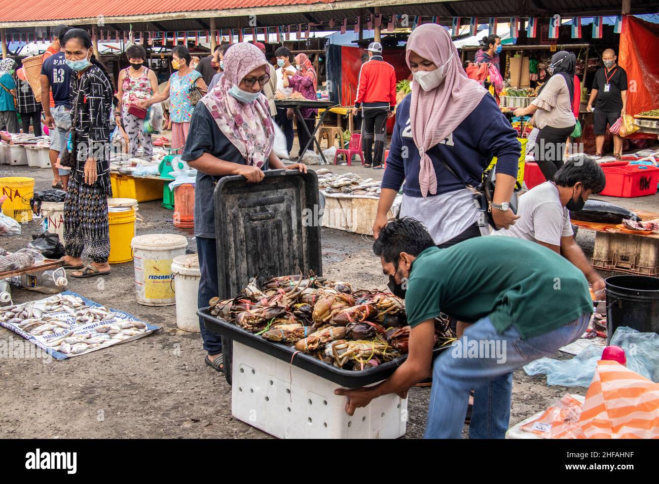 Kinarut market Sabah Borneo Malaysia Stock Photo - Alamy