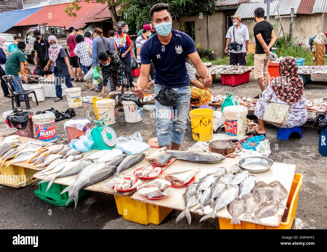 Kinarut market Sabah Borneo Malaysia Stock Photo - Alamy
