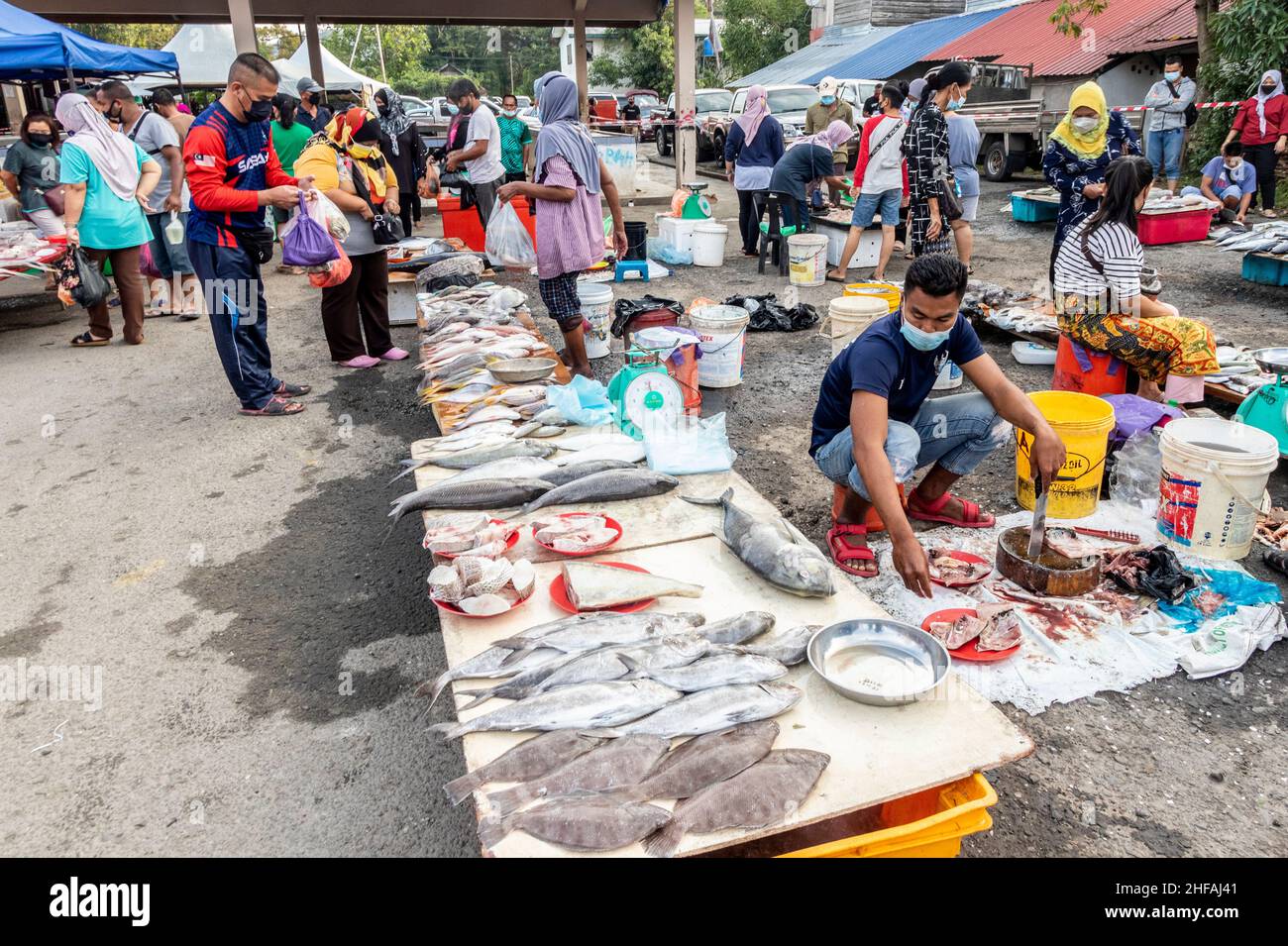 Kinarut market Sabah Borneo Malaysia Stock Photo - Alamy