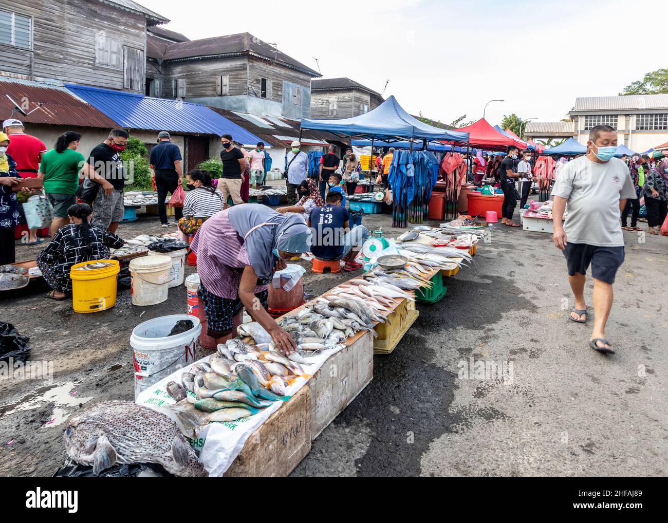 Kinarut market Sabah Borneo Malaysia Stock Photo - Alamy