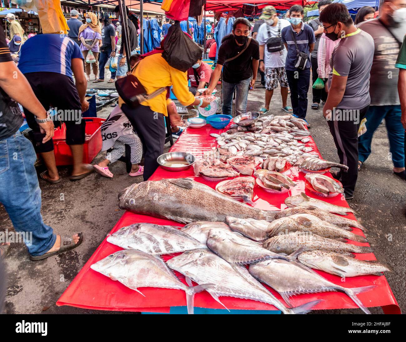 Kinarut market Sabah Borneo Malaysia Stock Photo - Alamy