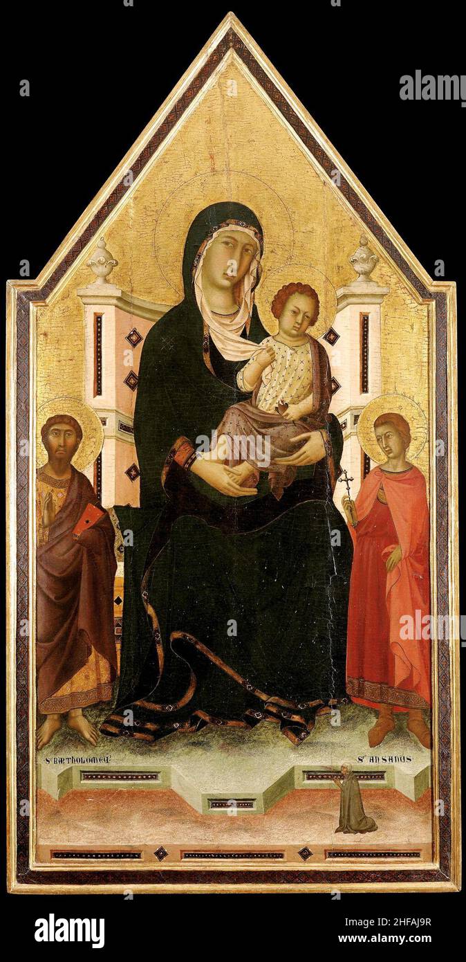 Segna di Bonaventura, The Madonna and Child enthroned with Saints ...