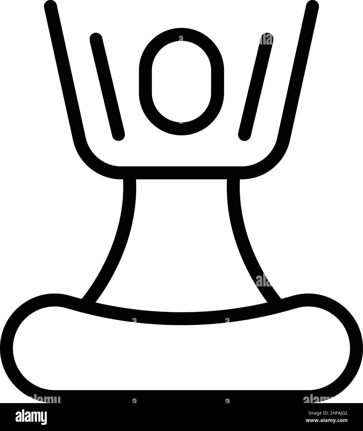 Care relax icon outline vector. Calm exercise. Person pose Stock Vector ...