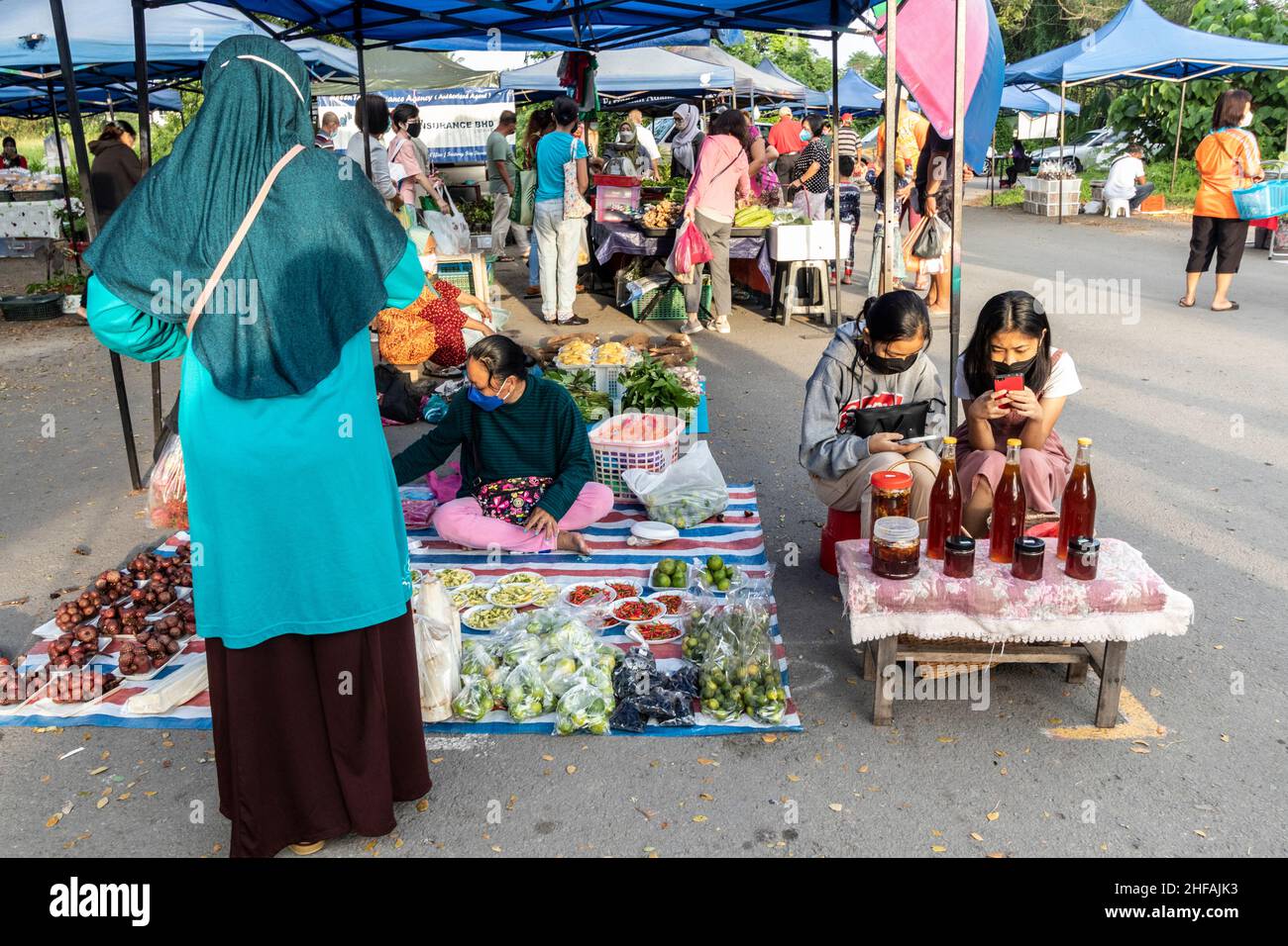 Kinarut market Sabah Borneo Malaysia Stock Photo - Alamy