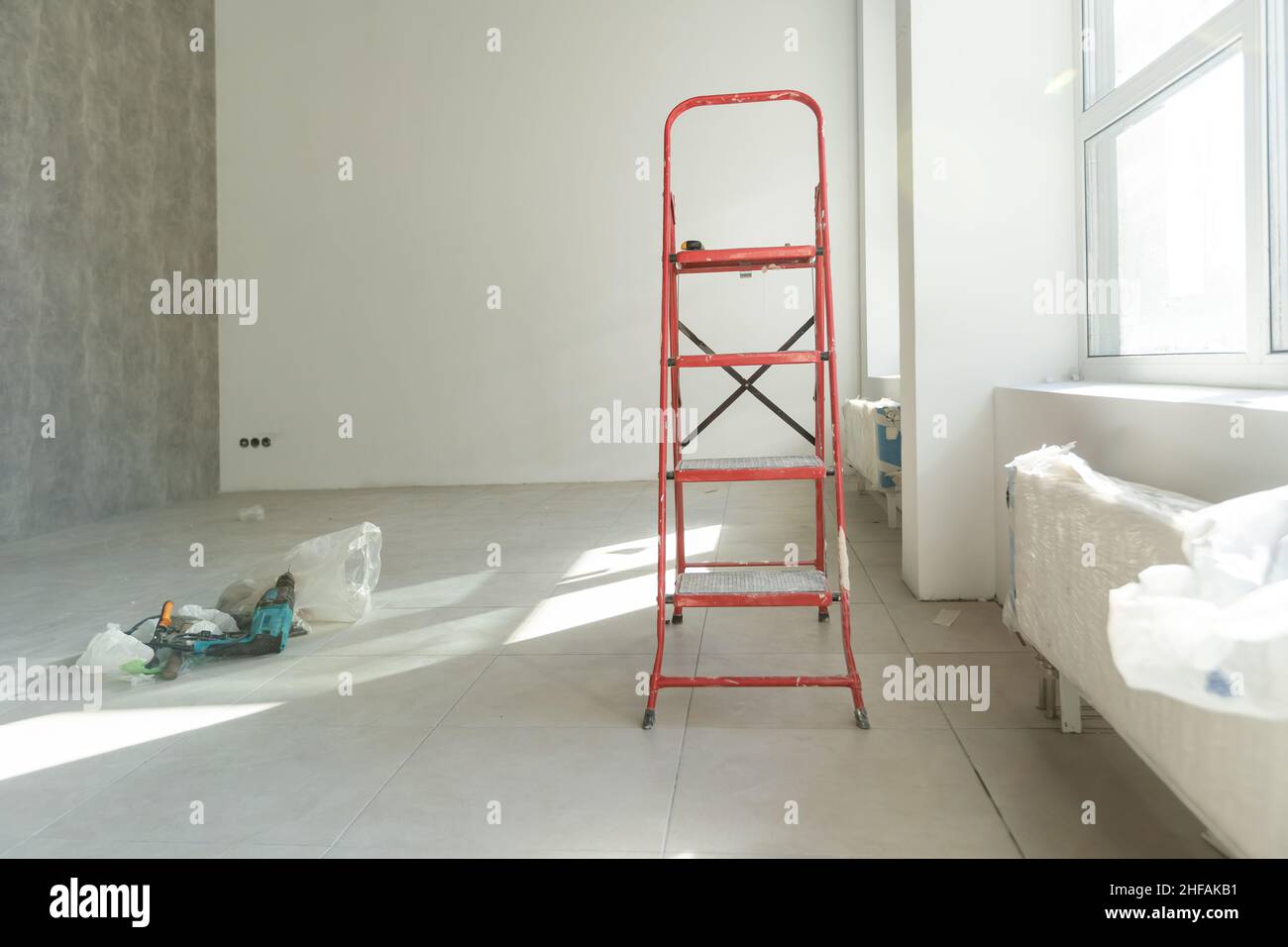 Interior of a house under construction. Renovation of an apartment ...