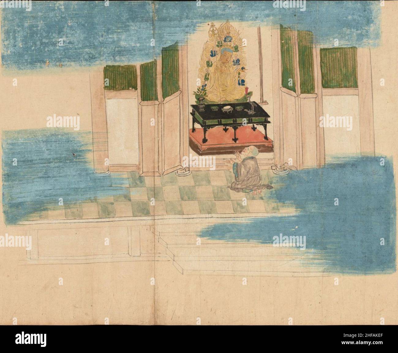 Seikoji engi emaki - scroll 2 p7 Stock Photo - Alamy