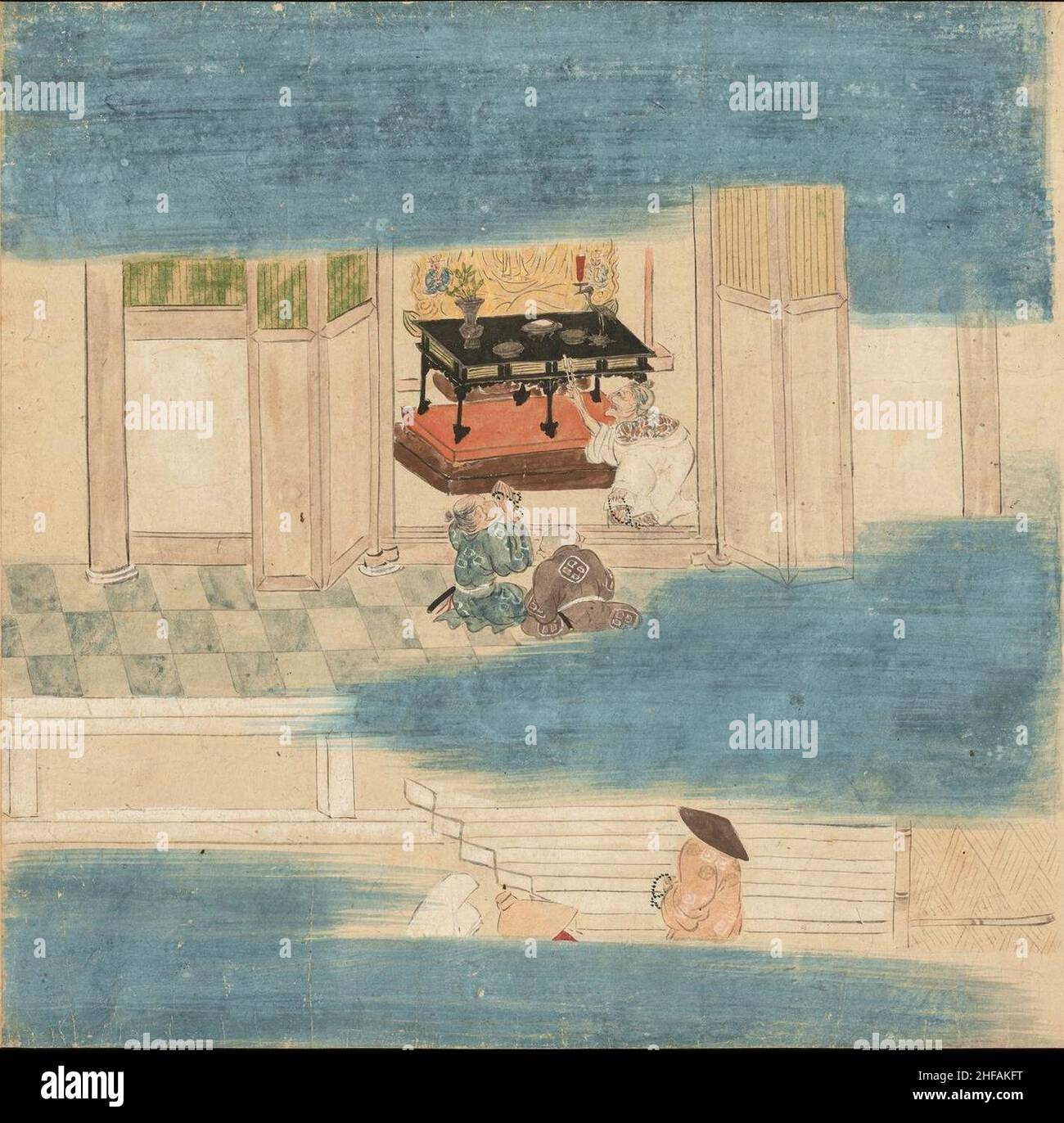 Seikoji engi emaki - scroll 1 p5 Stock Photo - Alamy