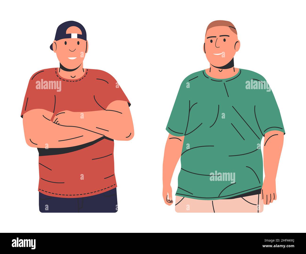 Slim fat male compare hi-res stock photography and images - Alamy