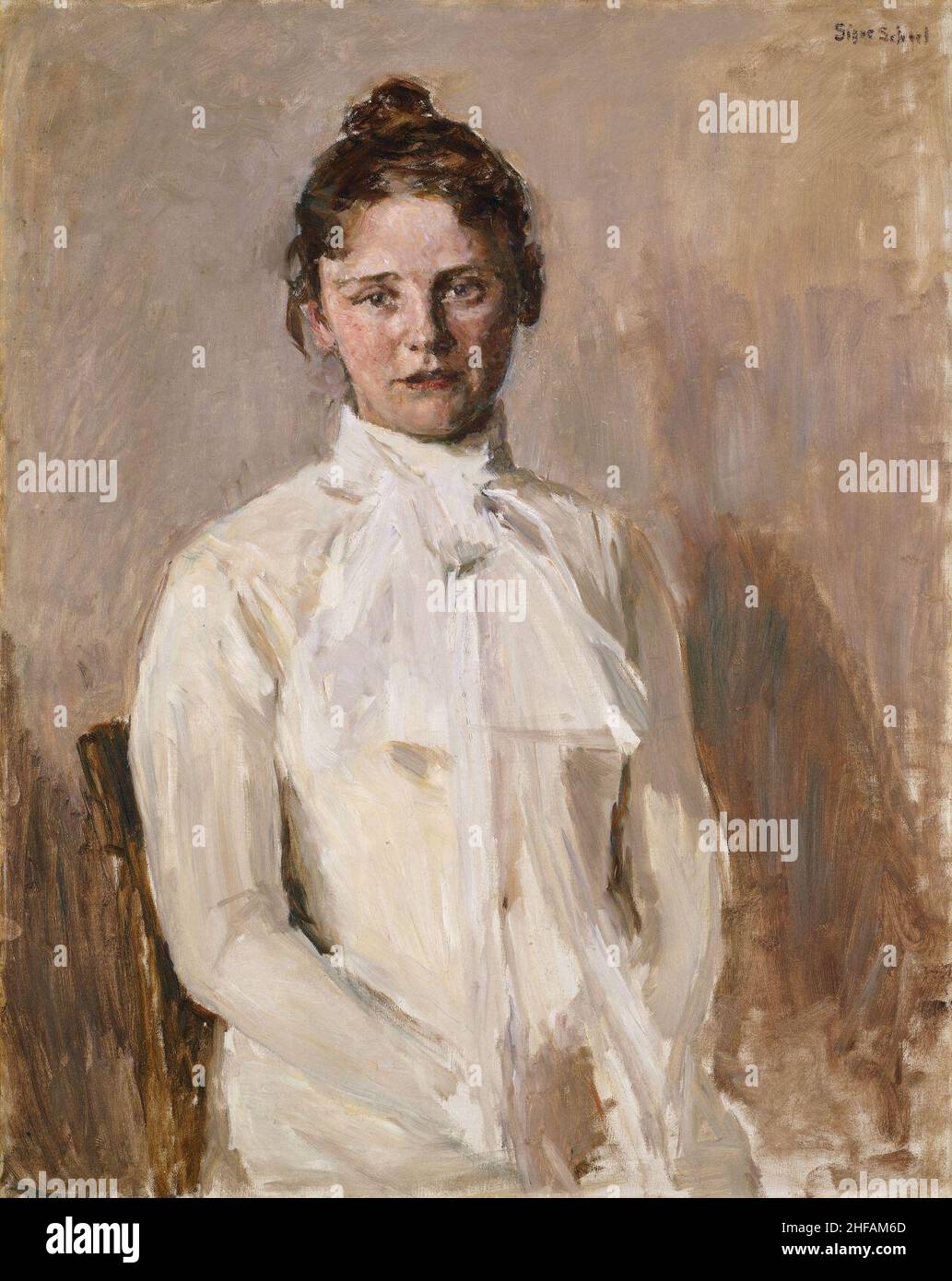 Signe Scheel - Portrait of Valborg Nicolaysen, the Artist's Sister ...