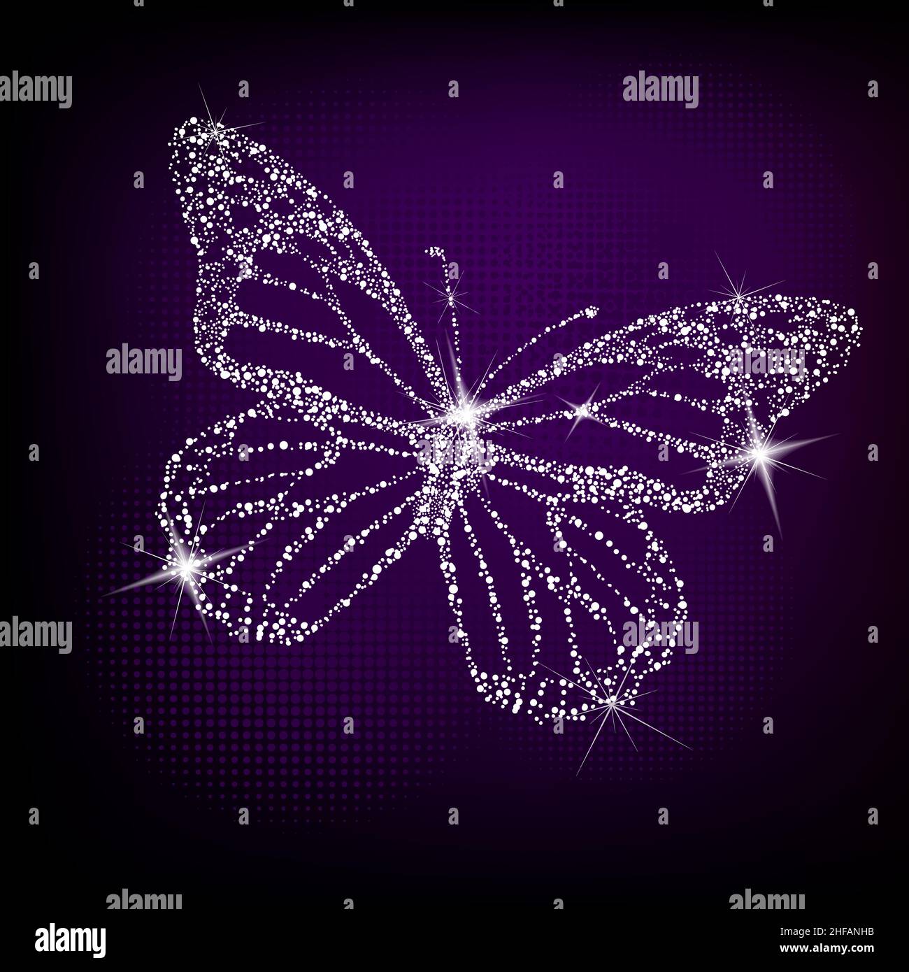 Shining crystal butterfly. Vector illustration Stock Vector Image & Art ...