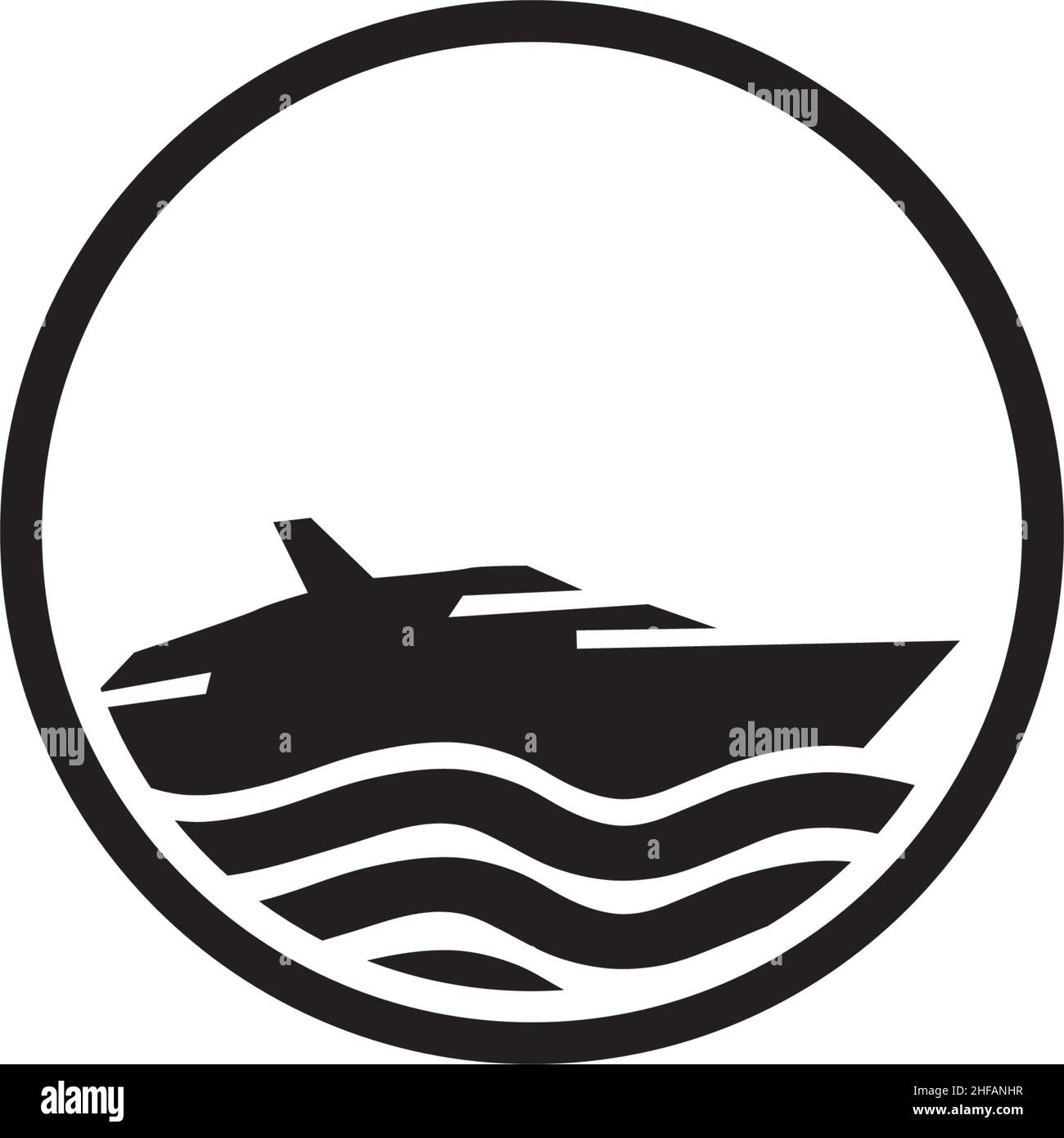Yacht logo icon design inspiration vector template Stock Vector Image ...