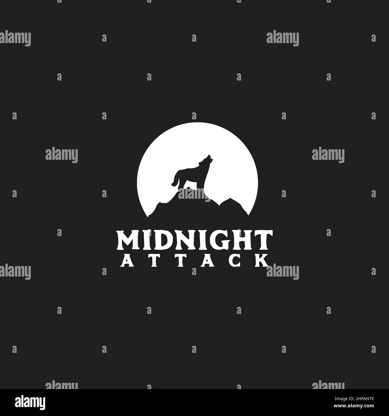 Shadow wolf icon vector vectors hi-res stock photography and images - Alamy