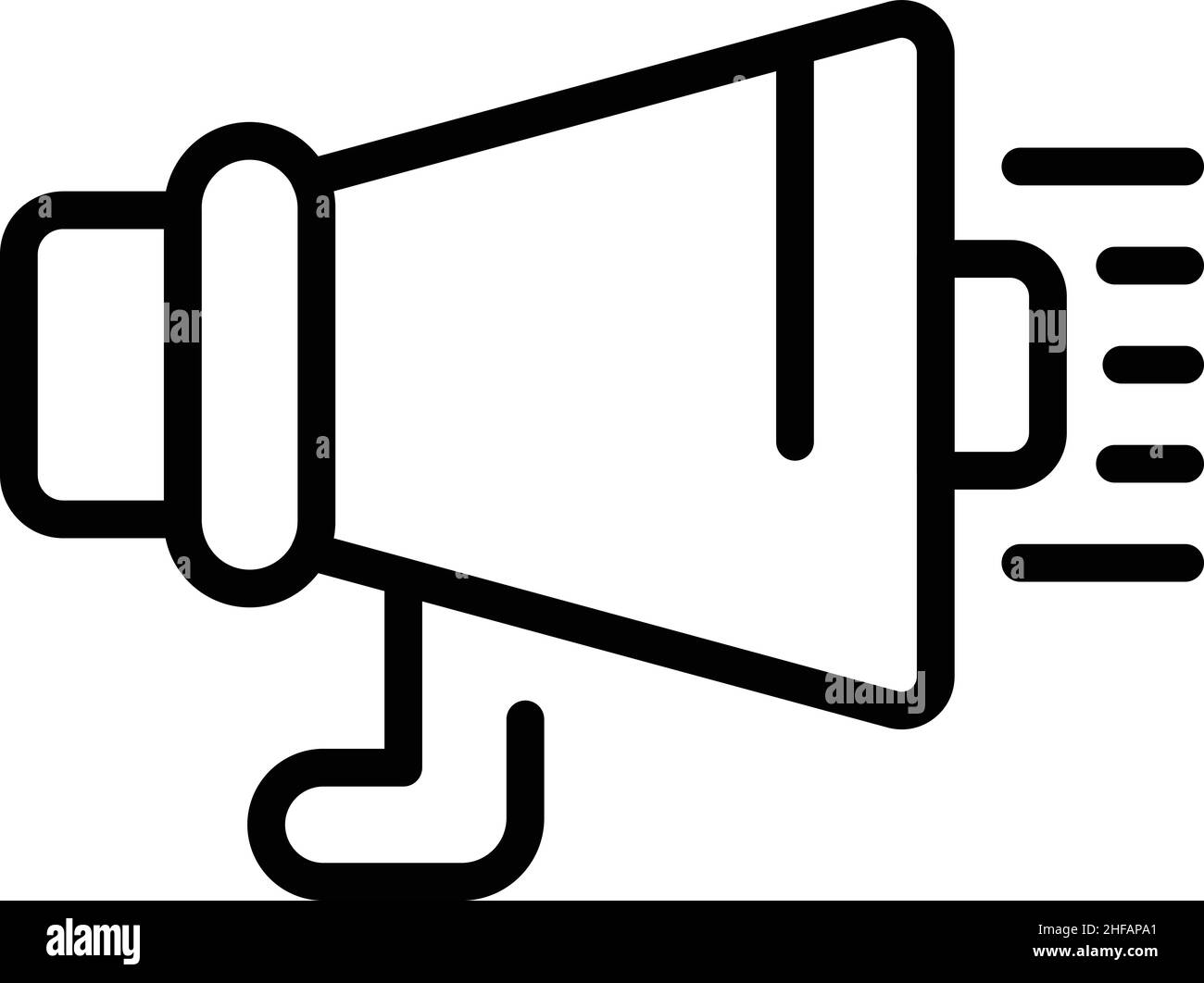 Megaphone trade icon outline vector. Hall event. Bio leaf Stock Vector ...