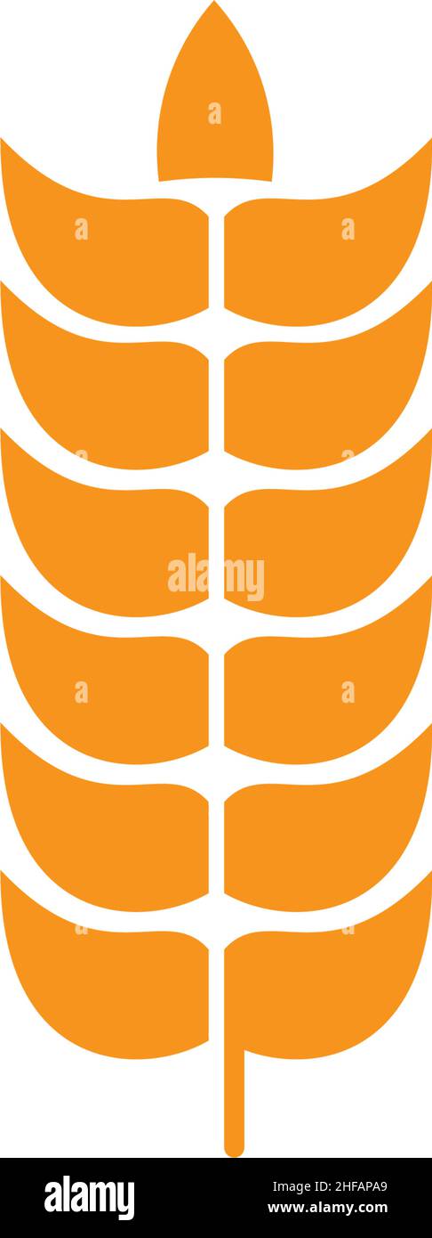 Agriculture wheat leaf icon logo design inspiration vector template ...