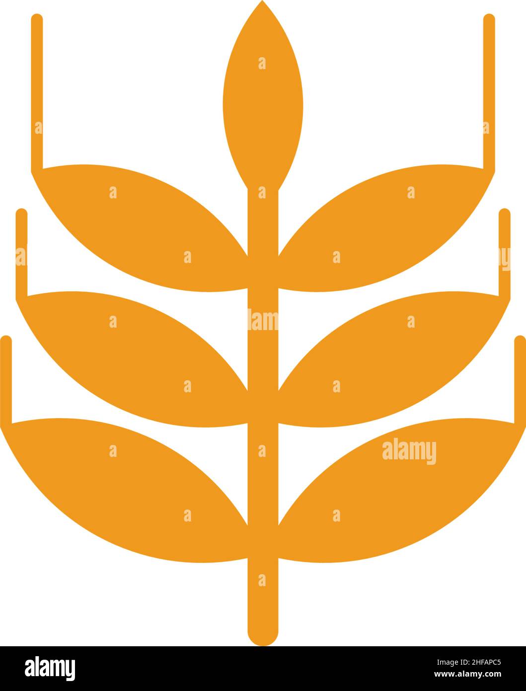 Agriculture wheat leaf icon logo design inspiration vector template ...