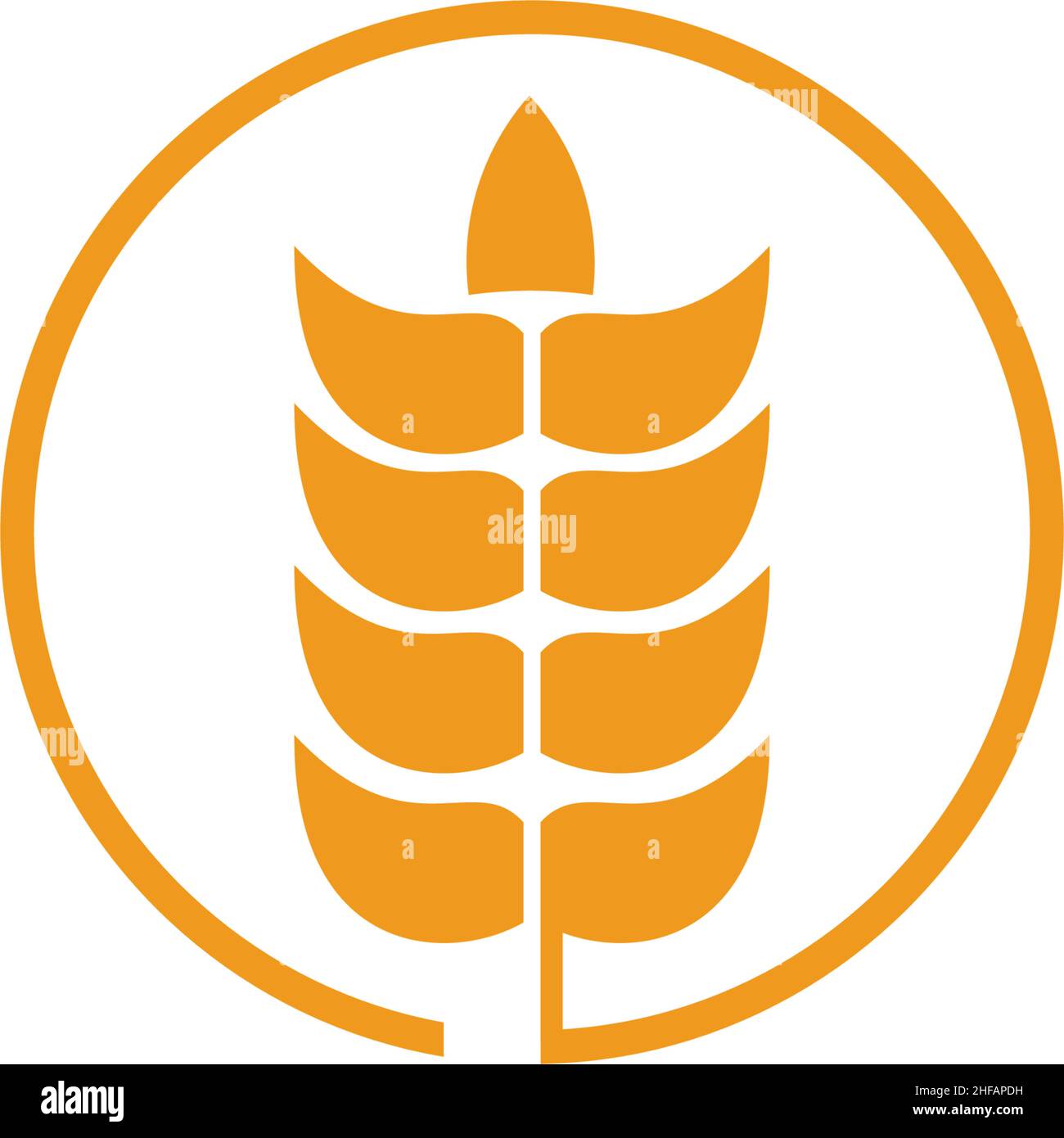 Agriculture wheat leaf icon logo design inspiration vector template ...