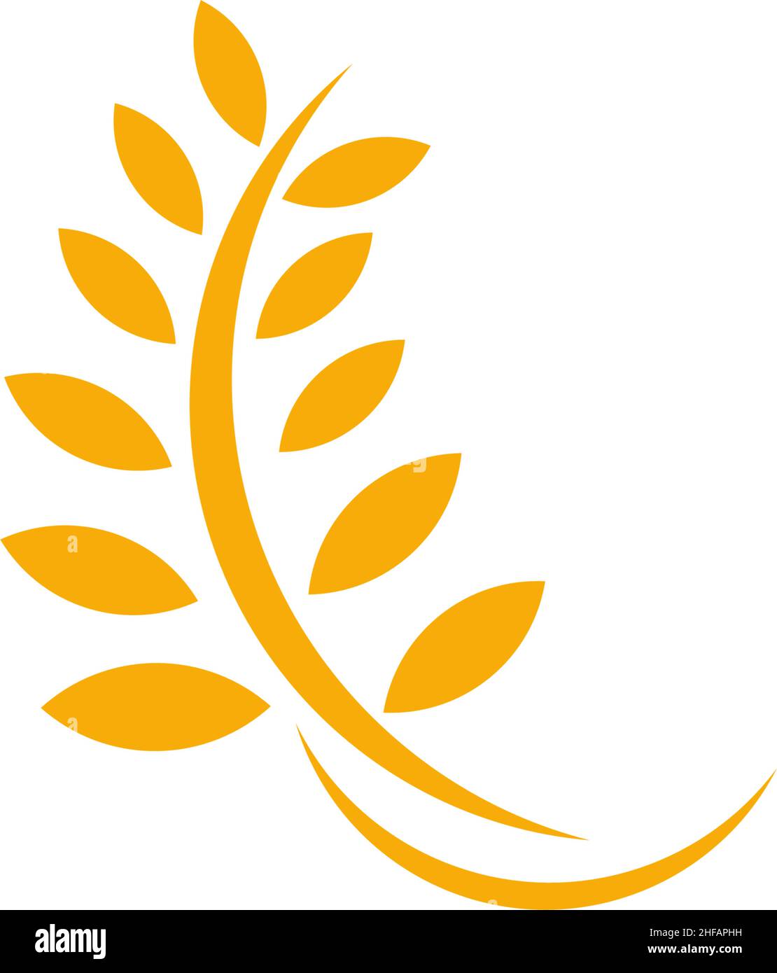 Agriculture wheat leaf icon logo design inspiration vector template ...