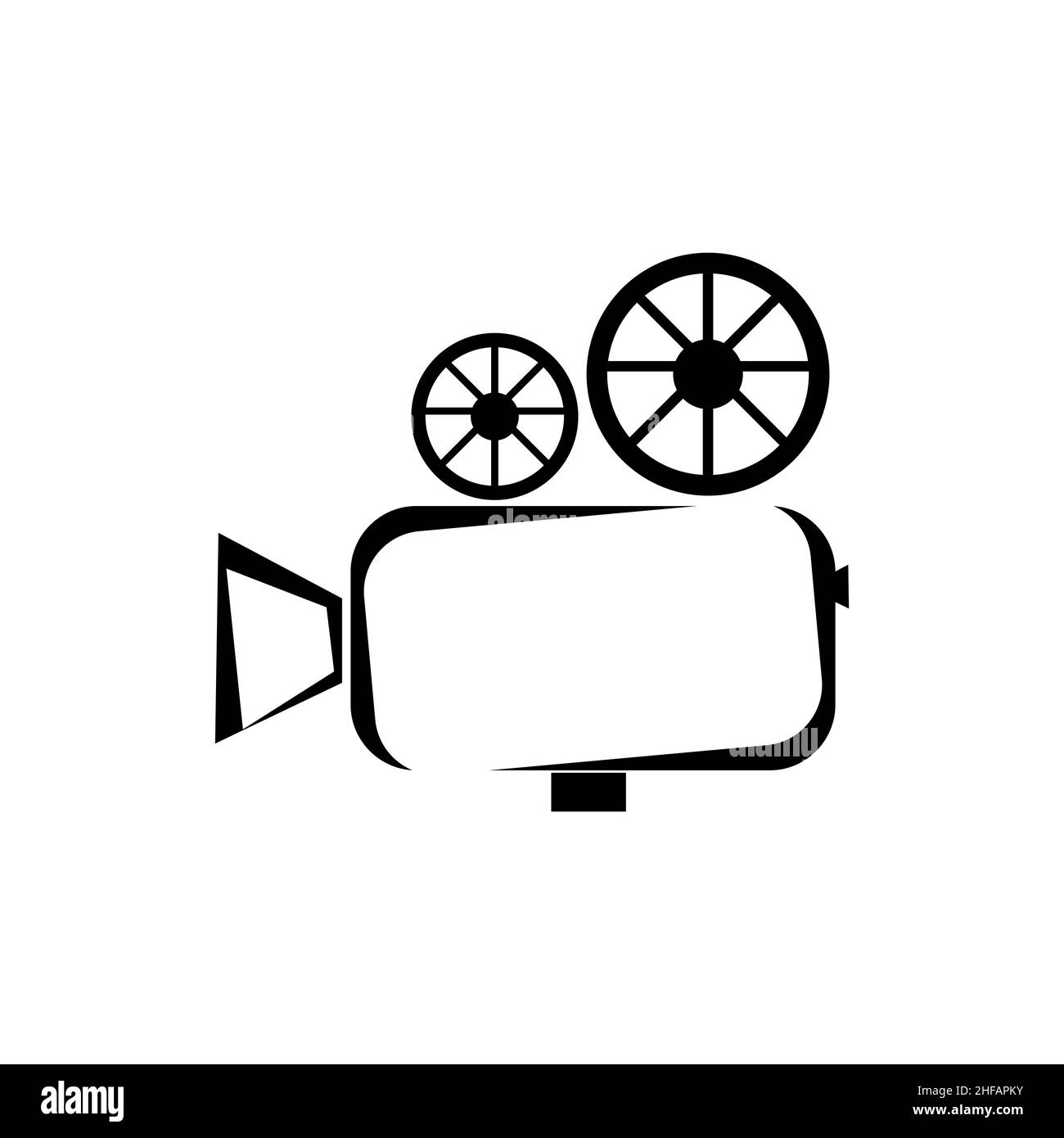 Movie maker company logo design vector template with using video ...