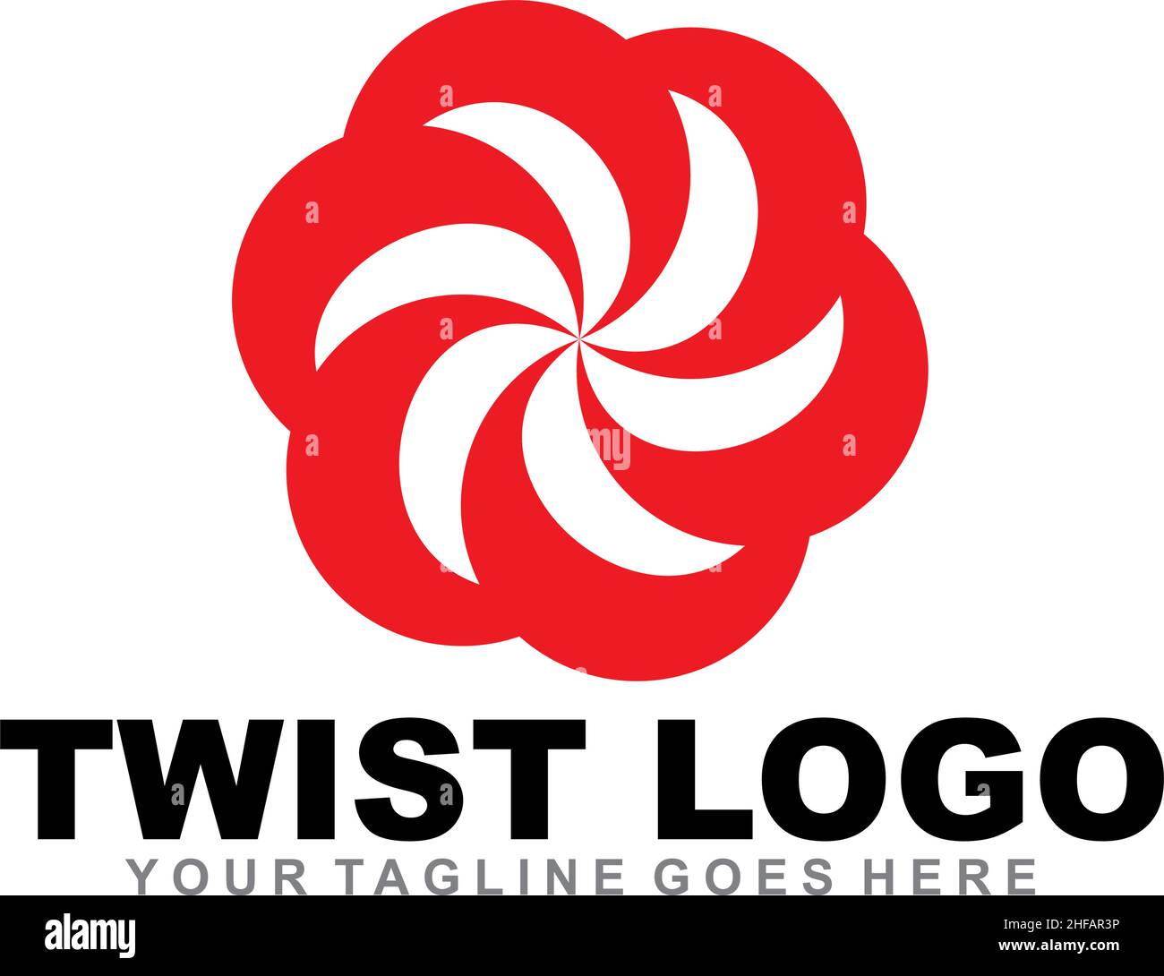 Twist icon logo design vector illustration template Stock Vector Image ...