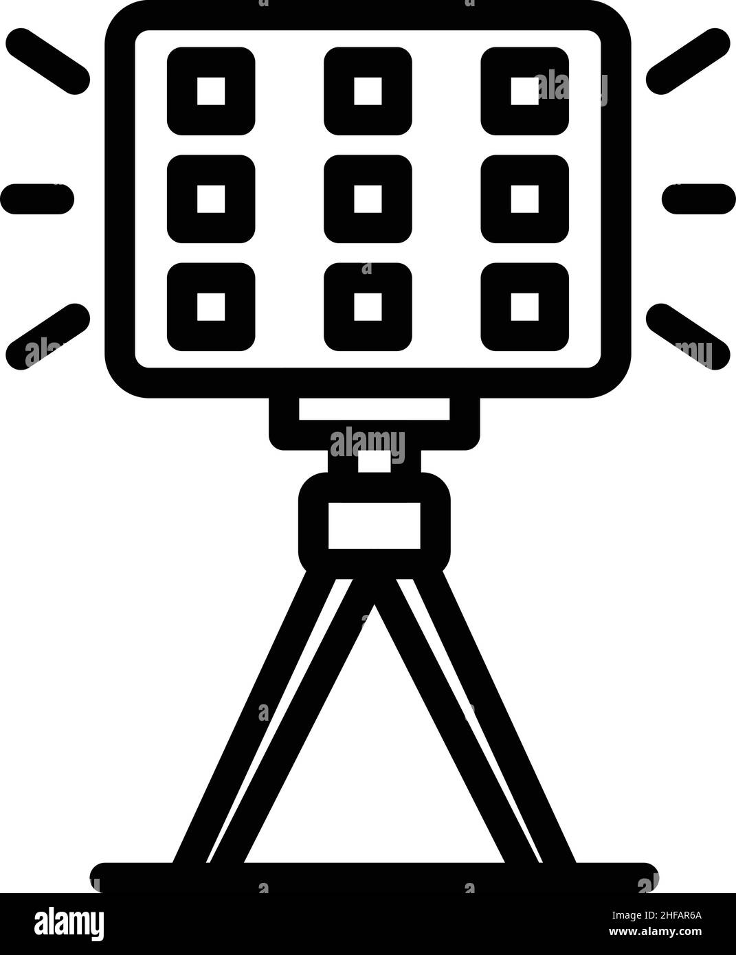 Led light icon outline vector. Man model. Art session Stock Vector ...