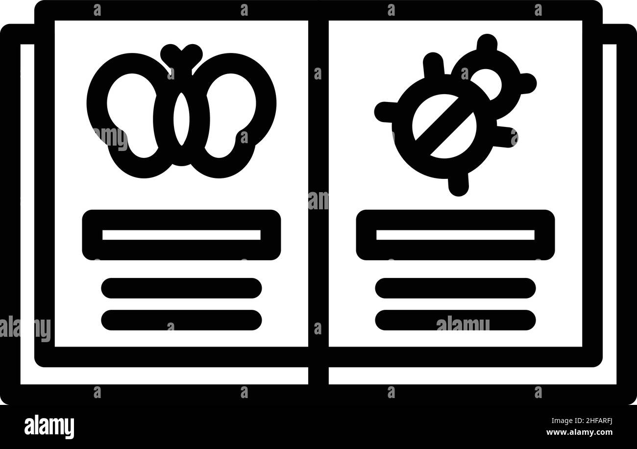 Bio diversity book icon outline vector. Eco nature. Travel tourism ...